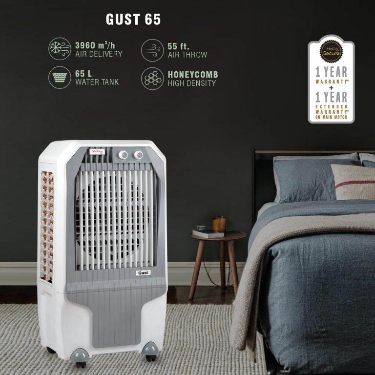 McCoy Gust 65L / 900L Desert Air Cooler (White / Grey) - McCoy ...