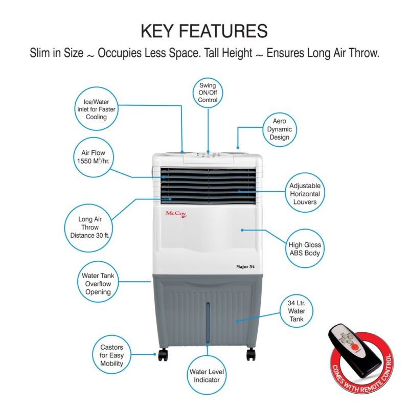 Mccoy Air Cooler-Major 34 - McCoy Appliances India