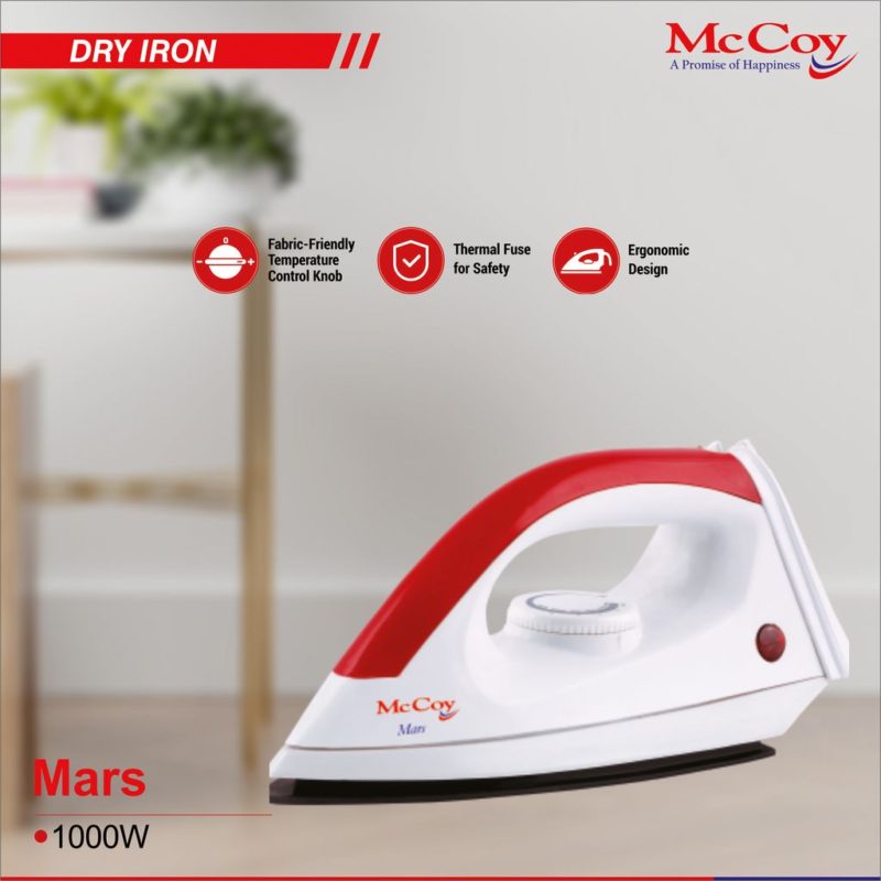 McCoy Electric Iron - Mars - McCoy Appliances India