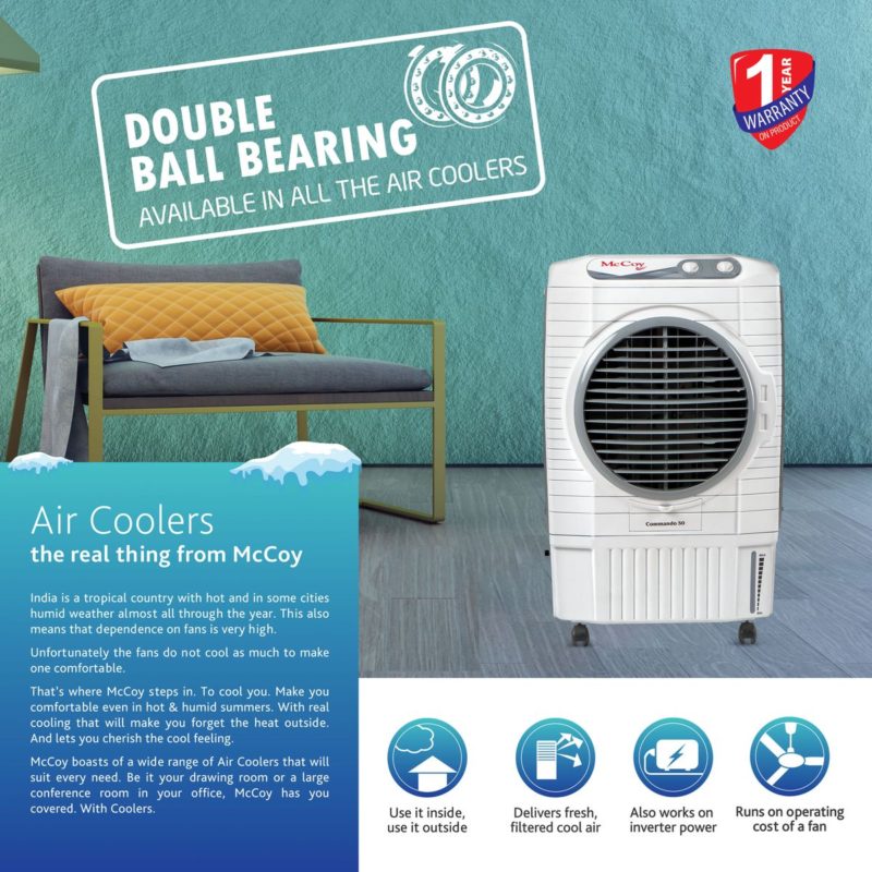 McCoy Air Cooler-Commando 50L WW DG - McCoy Appliances India