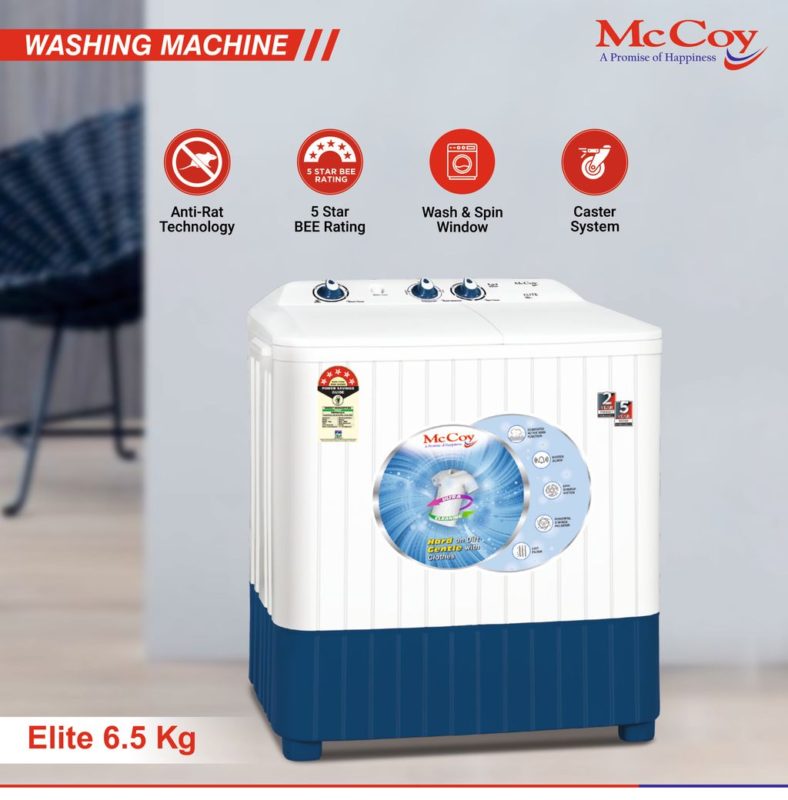 McCoy SA Washing MC 6.5-Elite - McCoy Appliances India
