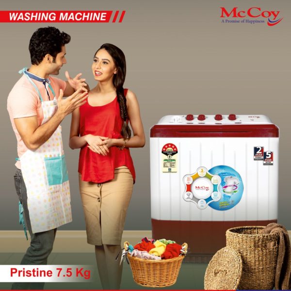 McCoy SA Washing MC 7.5-Pristine - McCoy Appliances India