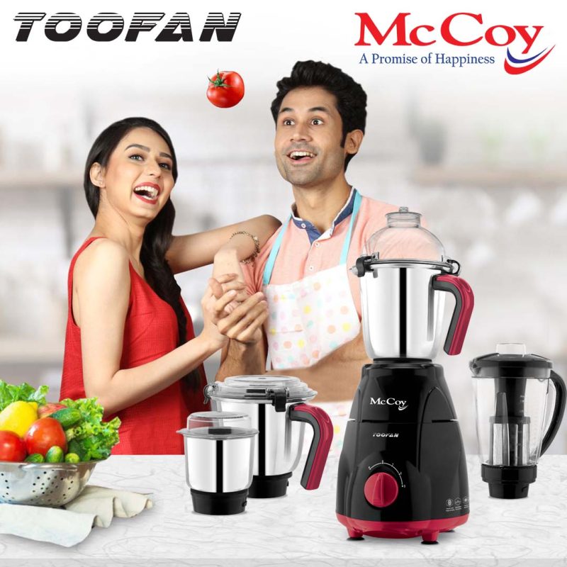 McCoy Toofan 1200W Mixer Grinder - McCoy Appliances India