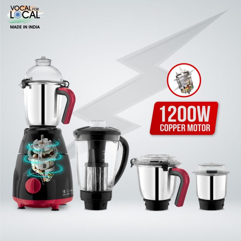 McCoy Toofan 1200W Mixer Grinder - McCoy Appliances India